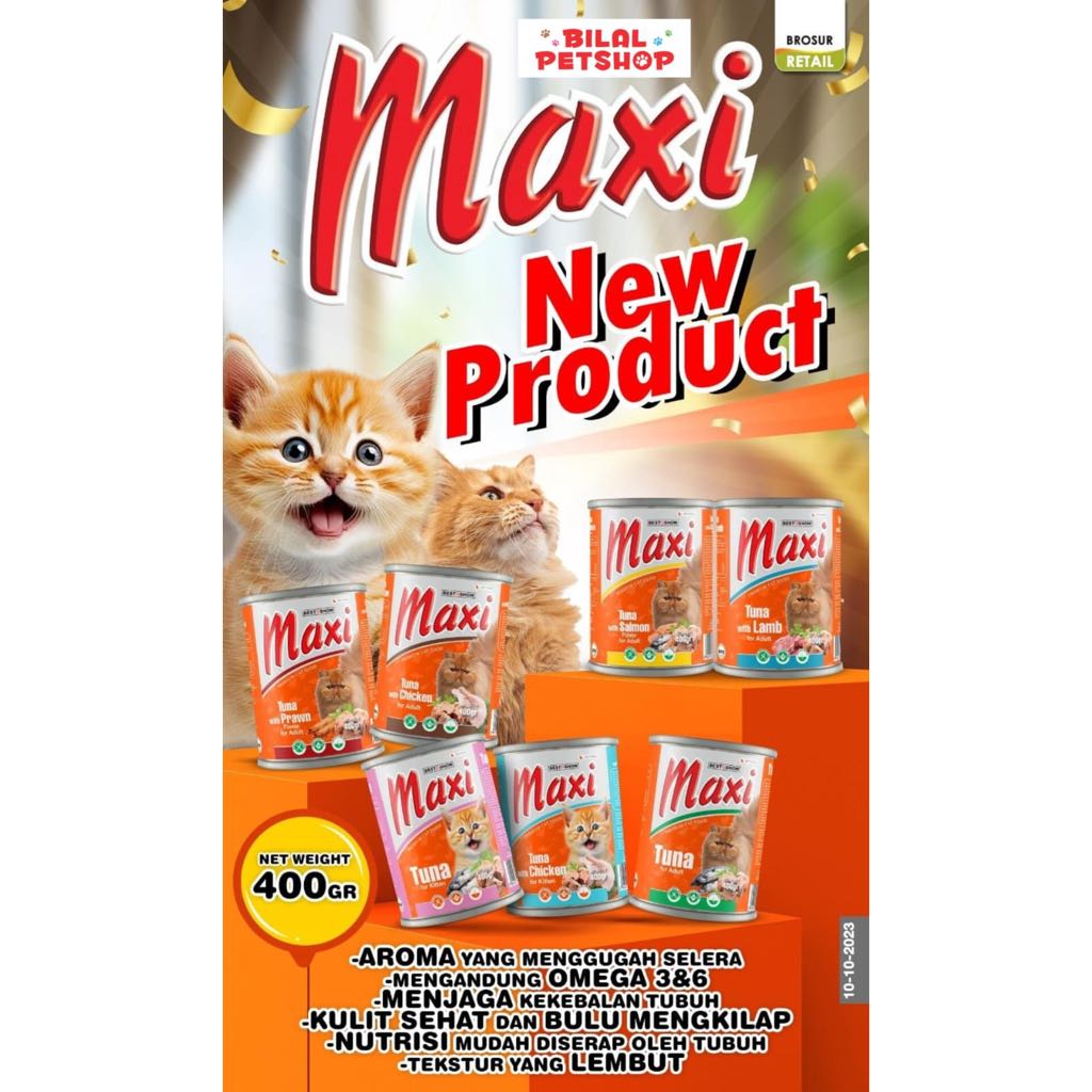 Maxi CANNED WET Cat Food 400gr - Maxi Canned Cat Food 400gr NEW VARIAN ...