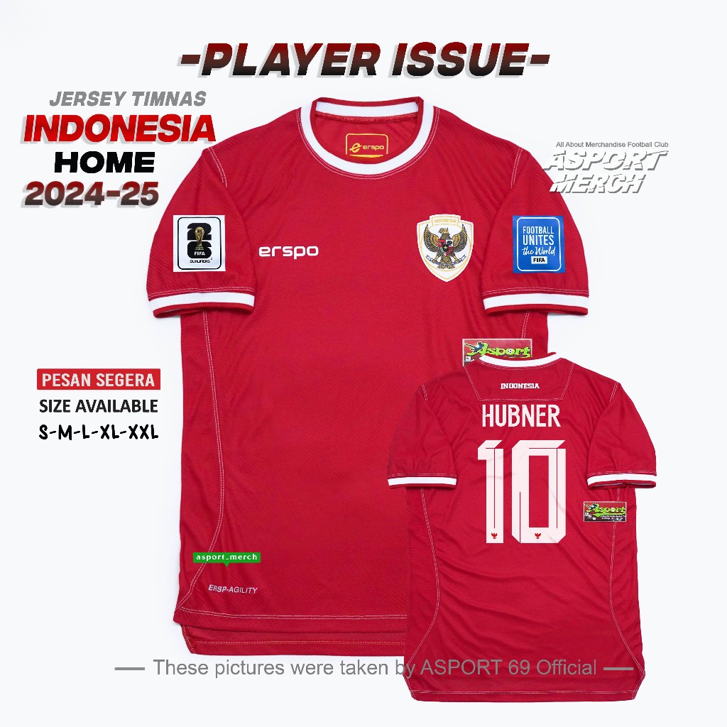 Jersey INDONESIA ERSPO PLAYER ISSUE JERSEY BOLA National Team INDONESIA ...