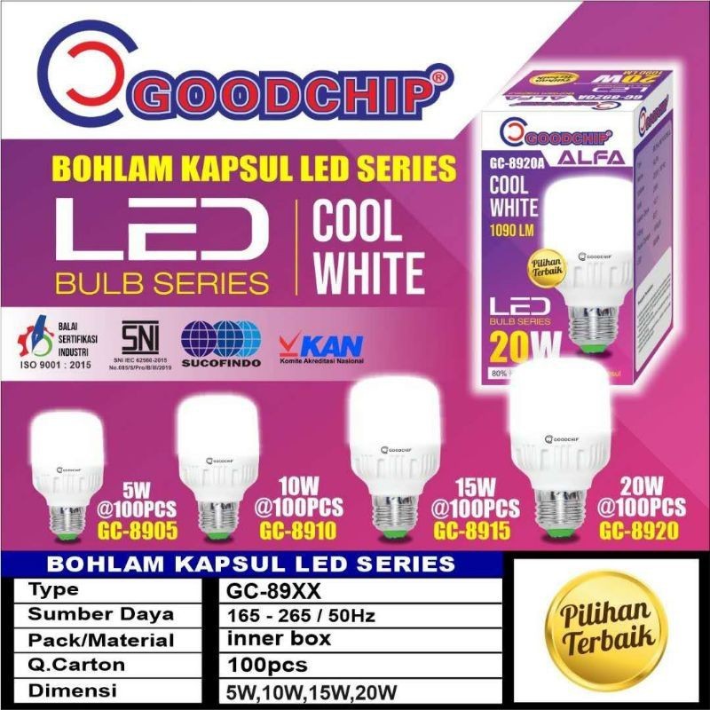 Led Lamp 05-10Watt GOODCHIP ALFA GC-8905A/GC8910A - 5Watt | Shopee Philippines