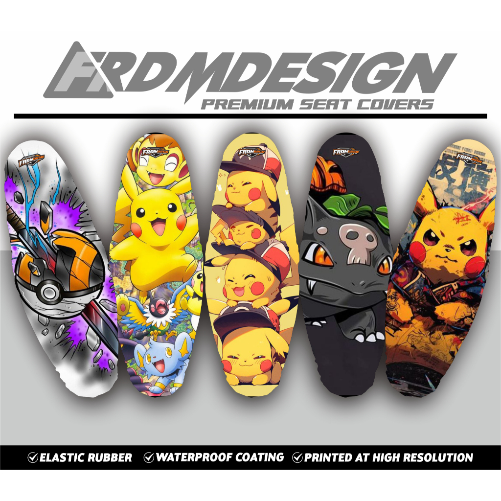 New FRDM NMAX Motorcycle SEAT COVER POKEMON MOTIF/PIKACU COVER SEAT ...