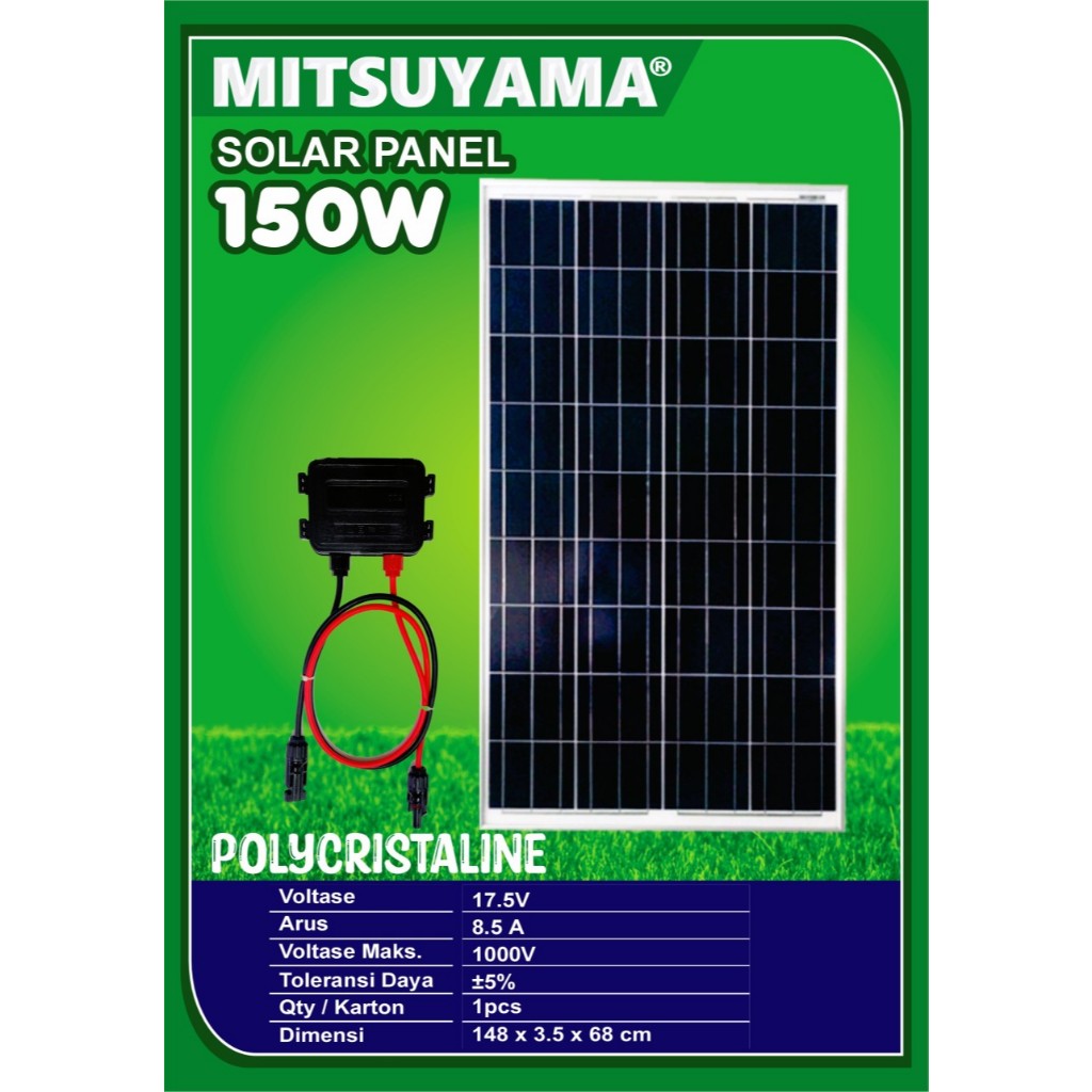 Mitsuyama Polycrystalline Solar Panel 1000V - 10Watt | Shopee Philippines