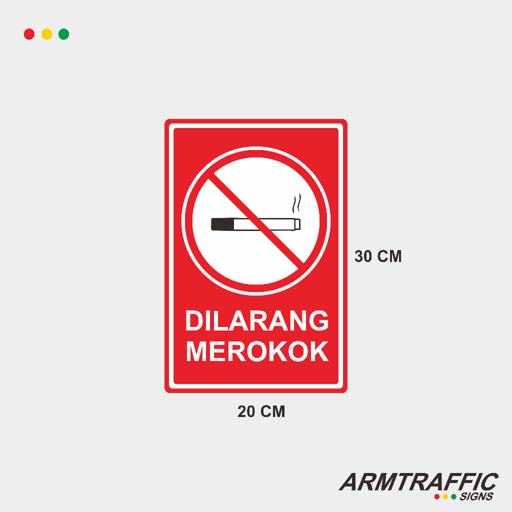 MERAH No Smoking SIGN 20x30 CM NEW Red | Directional Signs Instructions ...