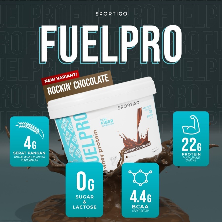 Sportigo Whey Protein Fuel Pro High Fiber High Protein - Chocolate ...