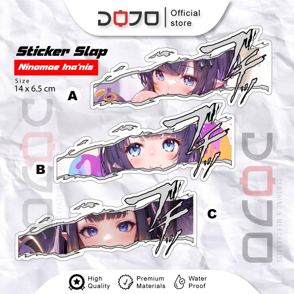 Vinyl anime Vtuber Ninomae Ina'nis Hololive sticker Warning JDM slap ...