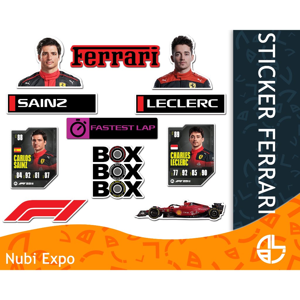 Ferrari F1 Pack Sticker | Laptop Sticker F1 | Formula one Ferrari ...