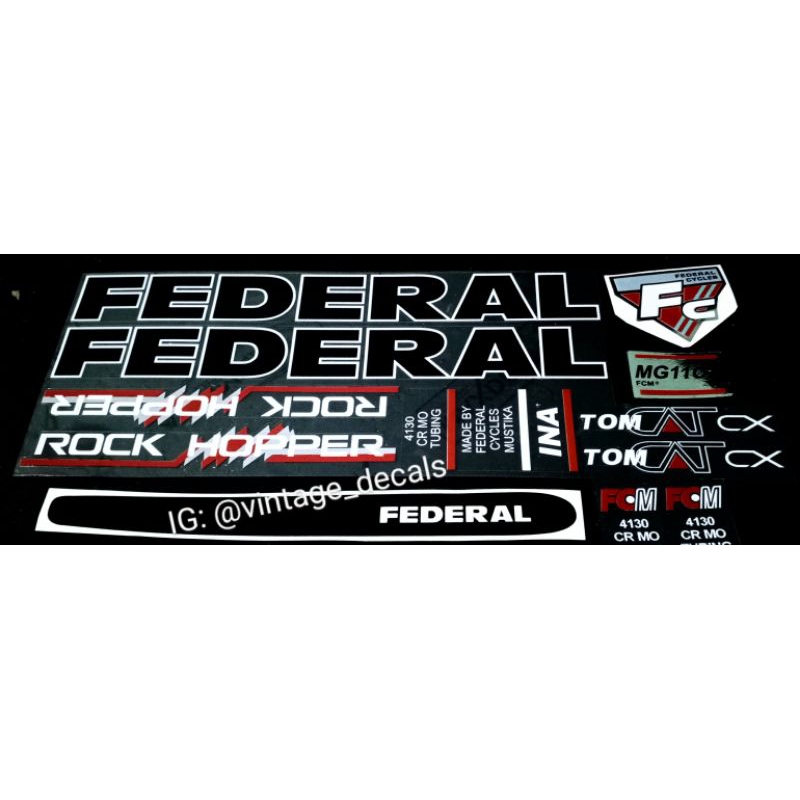 Sticker decals replacement Federal TOMCAT CX | Shopee Philippines