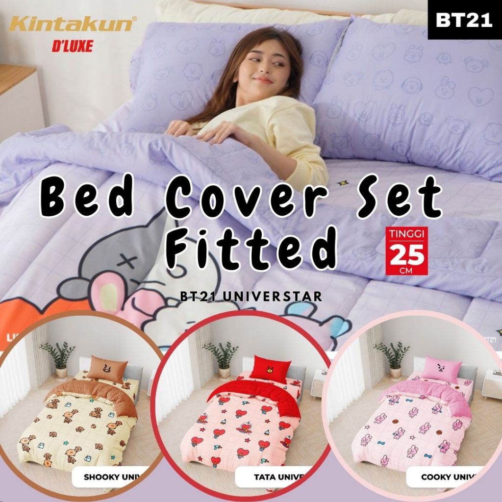 [EXCLUSIVE] [BT21 Army] Kintakun Deluxe - Bed Cover SET FITTED SHED ...