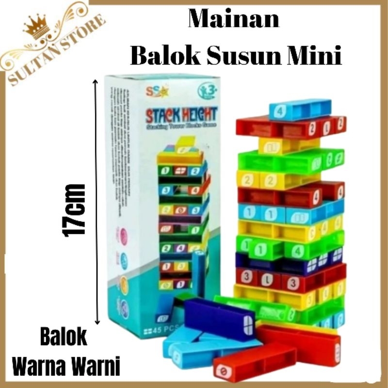 Kids Toys STACK HEIGHT STACKING TOWER BLOCKS MINI STACKO GAME/Kids Toys ...
