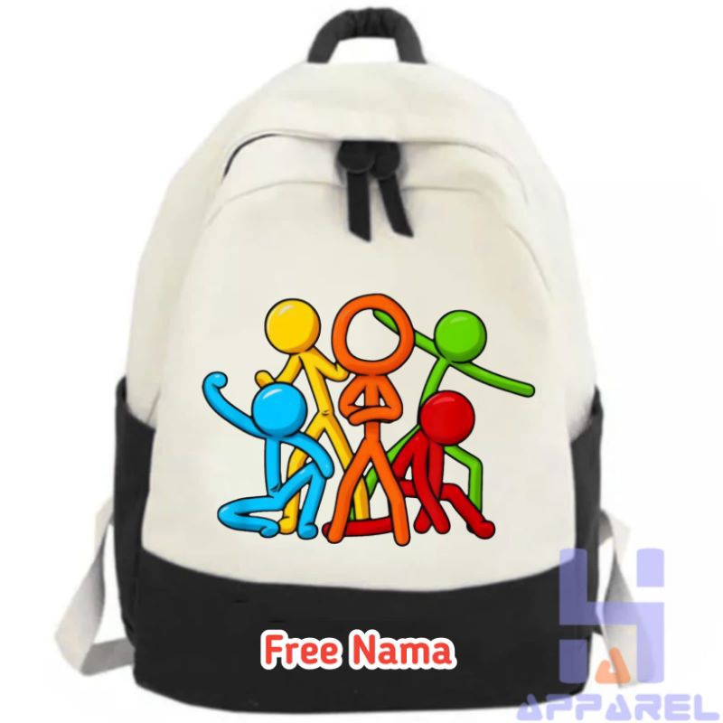 Alan BECKER STICKMAN Children's Backpack | Shopee Philippines