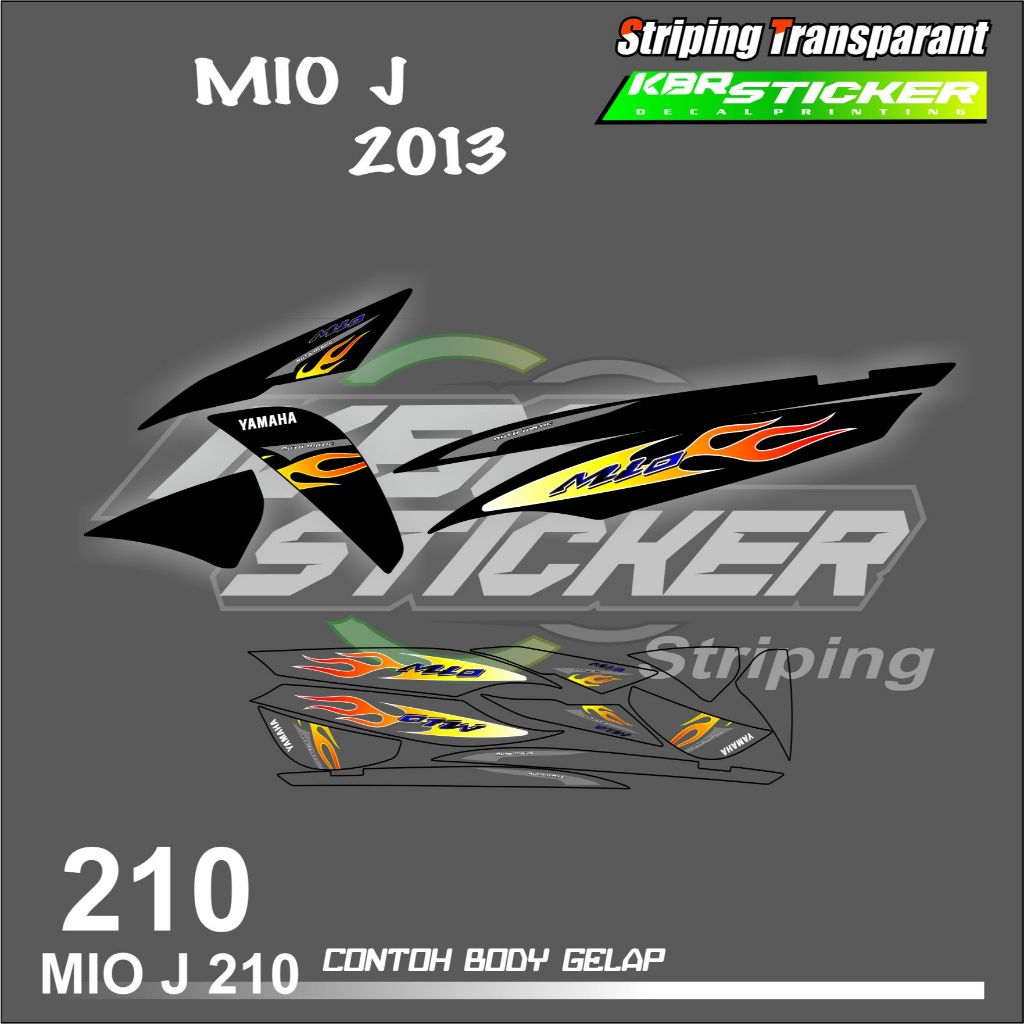 MIO J YAMAHA MIO J MOTORCYCLE STRIPING STICKER - SIMPLE COLOR GRAPHIC ...