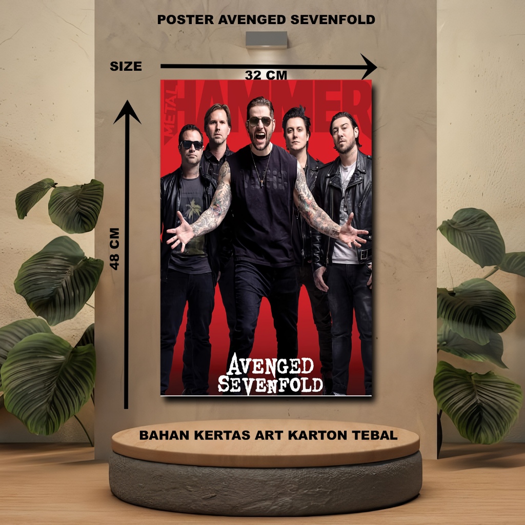 Poster BAND AVENGED SEVENFOLD Material ART Paper Cardboard 260gsm Thick ...