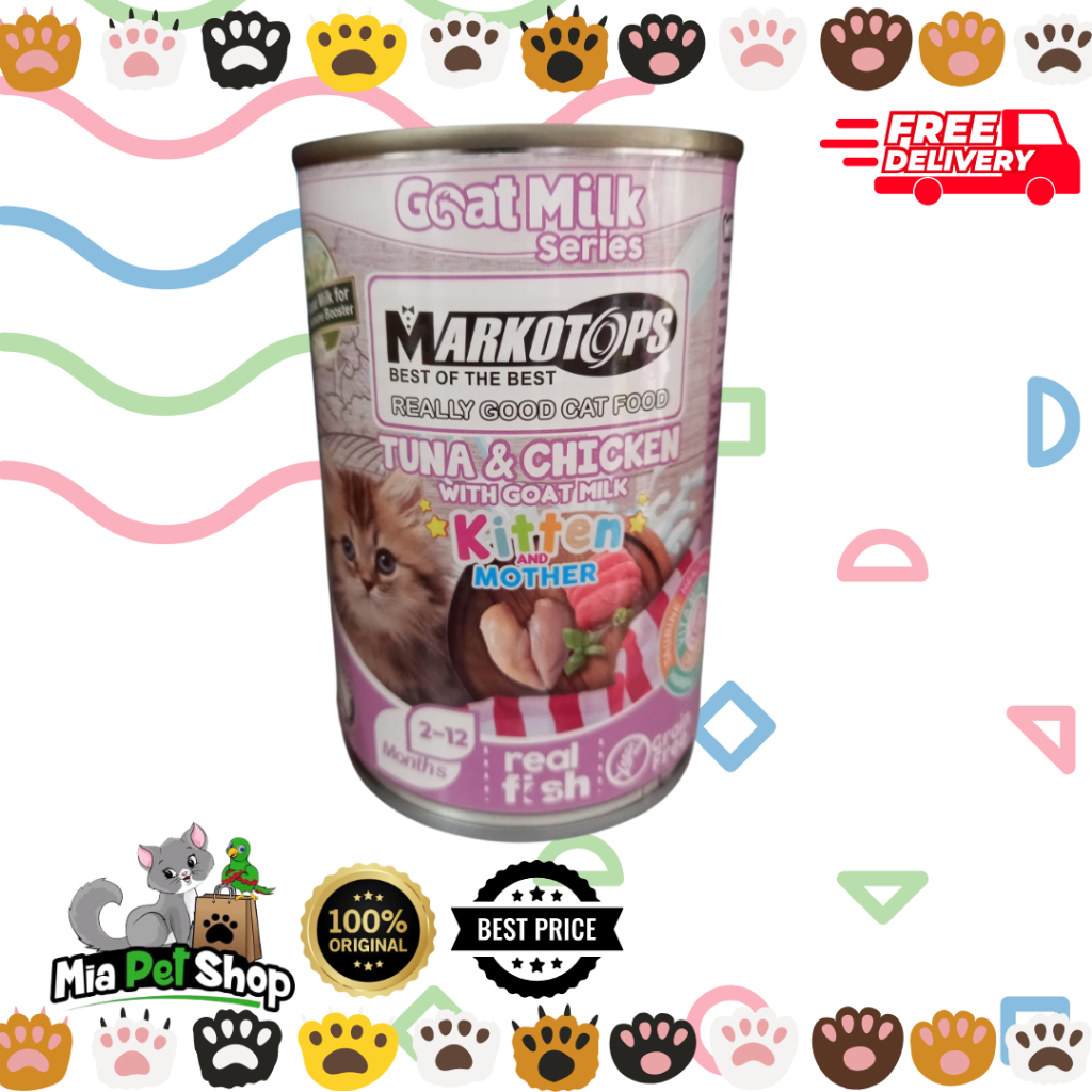 MARKOTOP Kitten Tuna & Chicken Wet Cat Food 400G Canned - Canned Wet ...