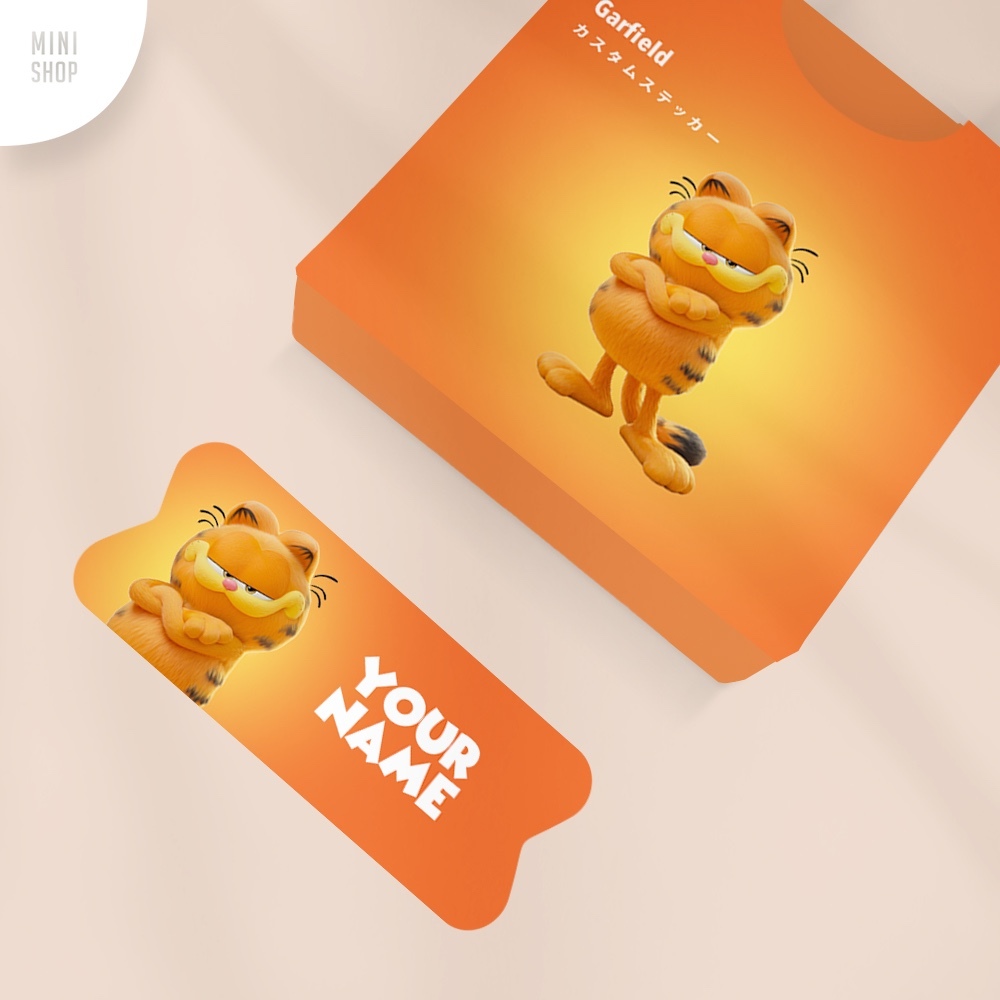 Garfield Waterproof Custom Name Sticker | Shopee Philippines