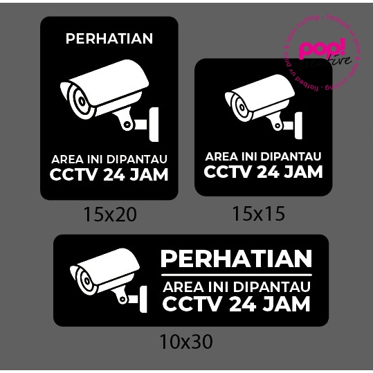 Acrylic CCTV, writing on the Area is monitored | Shopee Philippines