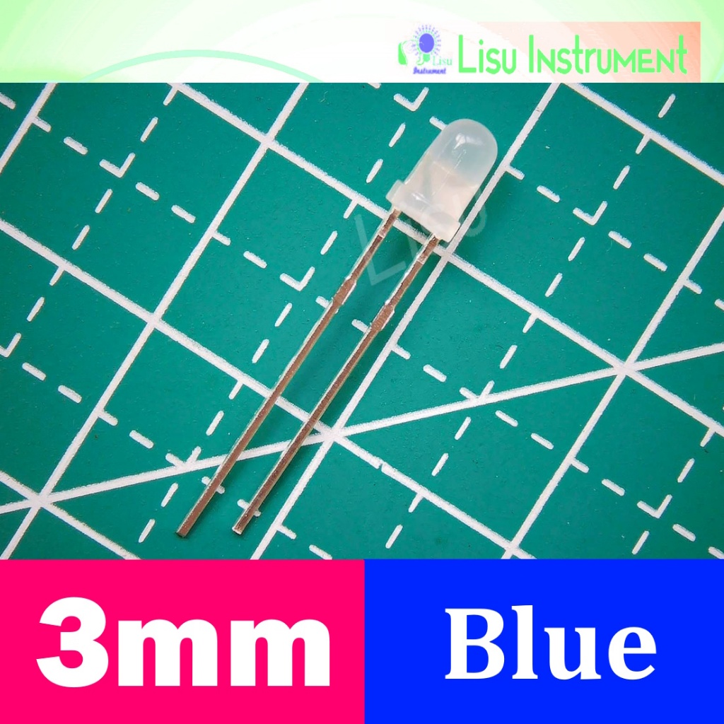 Blue 3mm Differentiad LED DIP D=3mm Light Emitting Blue Diode | Shopee ...