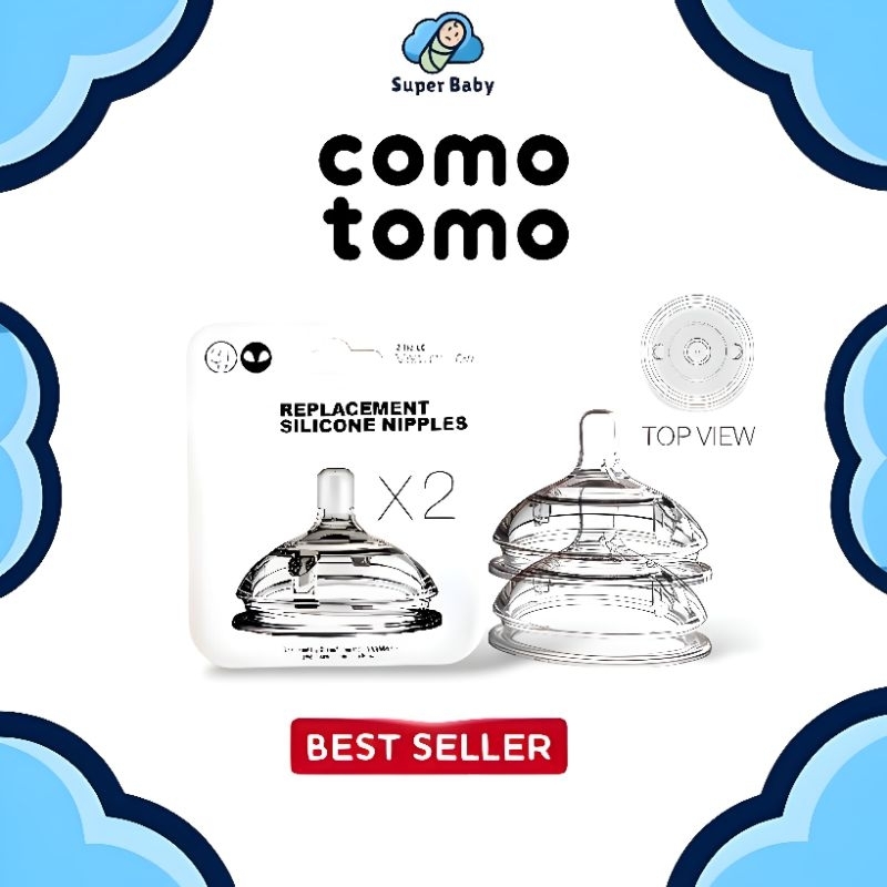 Comotomo REPLACEMENT BABY pacifier SILICONE NIPPLE 1 / 2 / 3 / Y HOLE ...