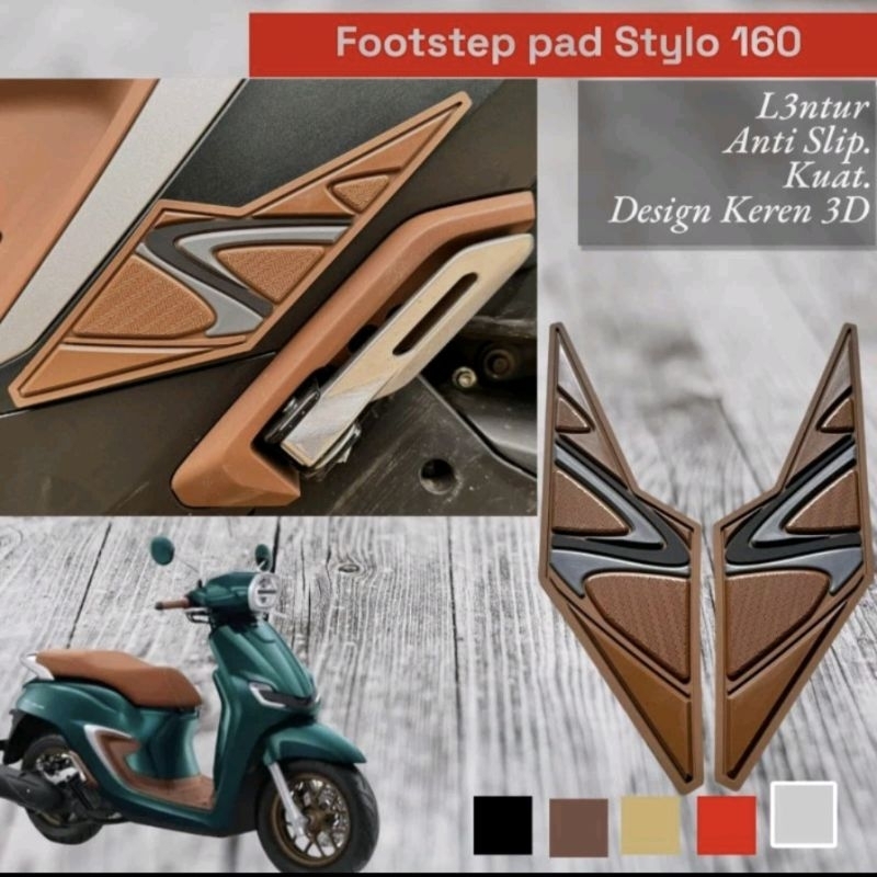 Stylo 160 stickers stylo 160 rubber footstep cover Stickers | Shopee ...