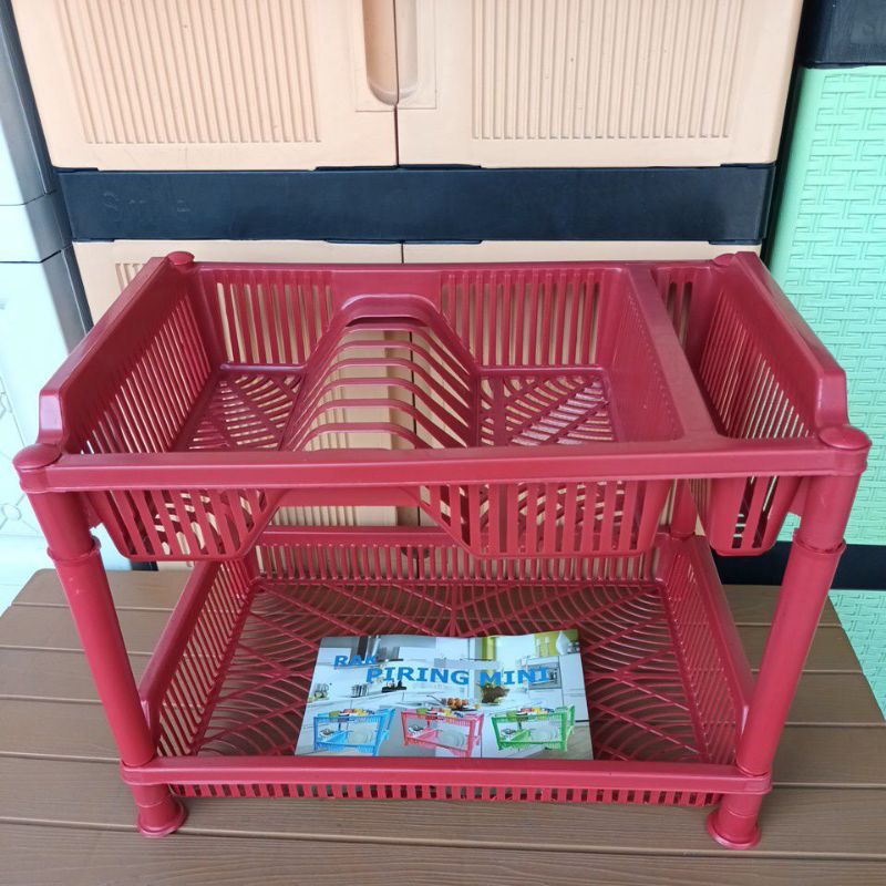 2-Tier Plastic Plate Rack, SUPER RANDOM Color | Shopee Philippines