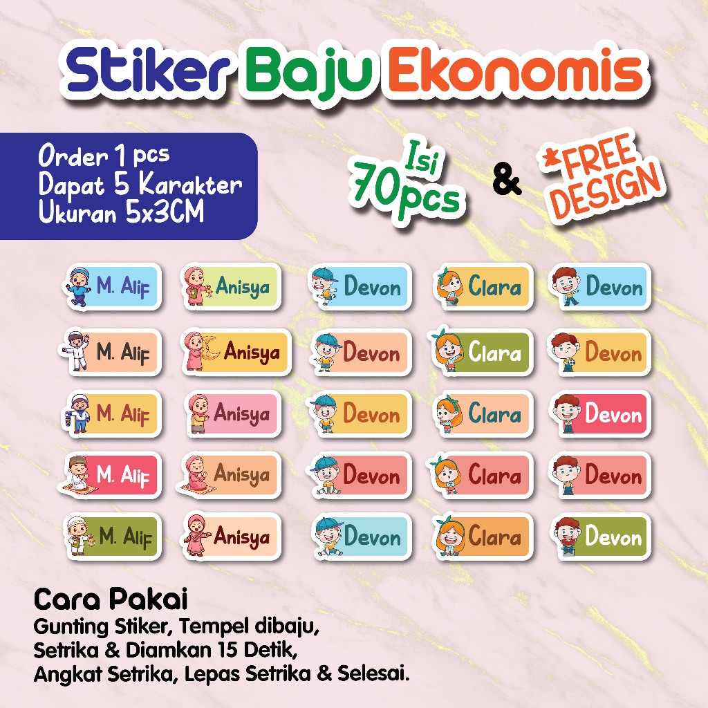 70 PCS Economical Clothes Stickers / Anti-Fade Iron-On Press Screen ...
