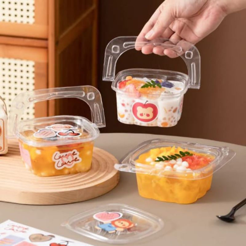 500 ML BASKET MICA PACKAGE + LID / CAKE MICA / YELLOW RICE BOX / CARRY ...