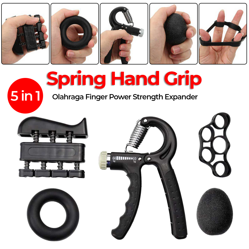 Hand Grip Spring Sports Finger Power Strength Expander 5 in 1 Ximol ...
