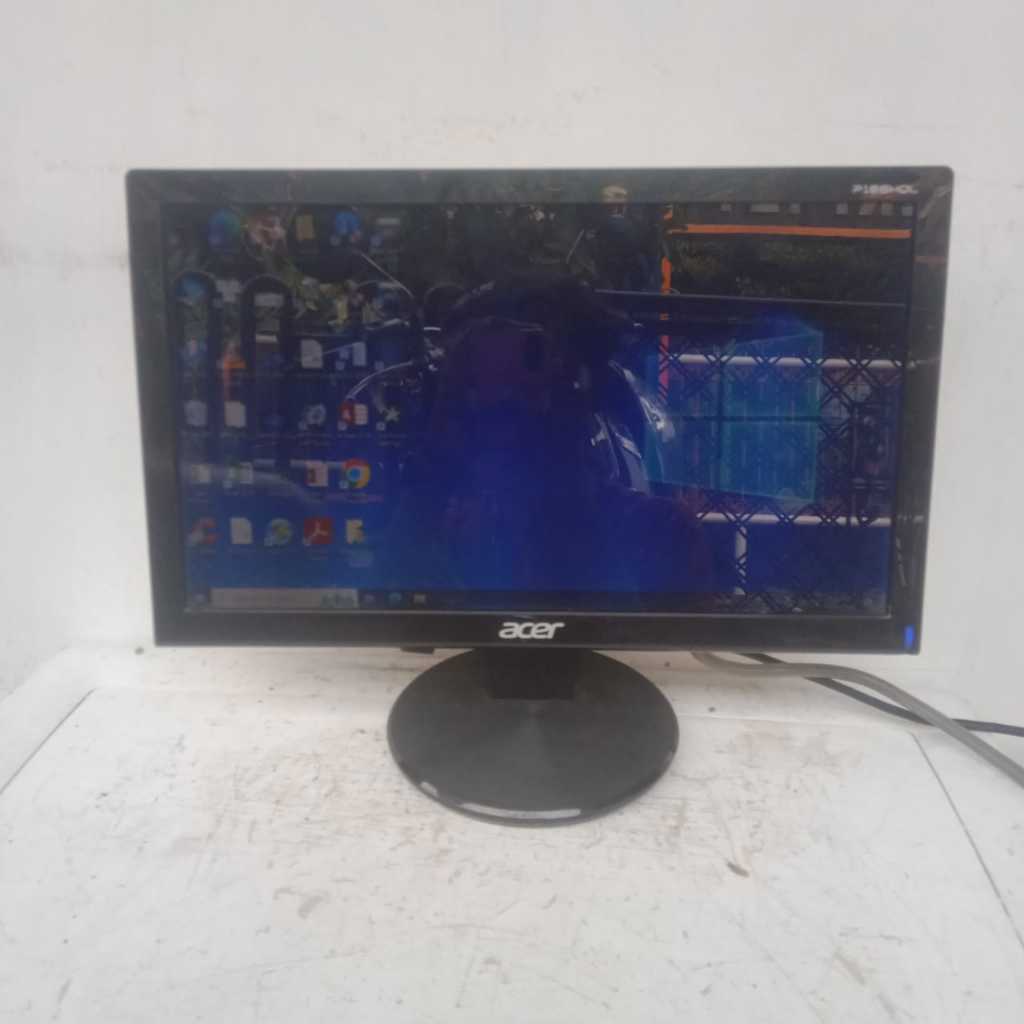 LAYAR PUTIH Lcd monitor acer p166hql 16inch minus Condition White ...