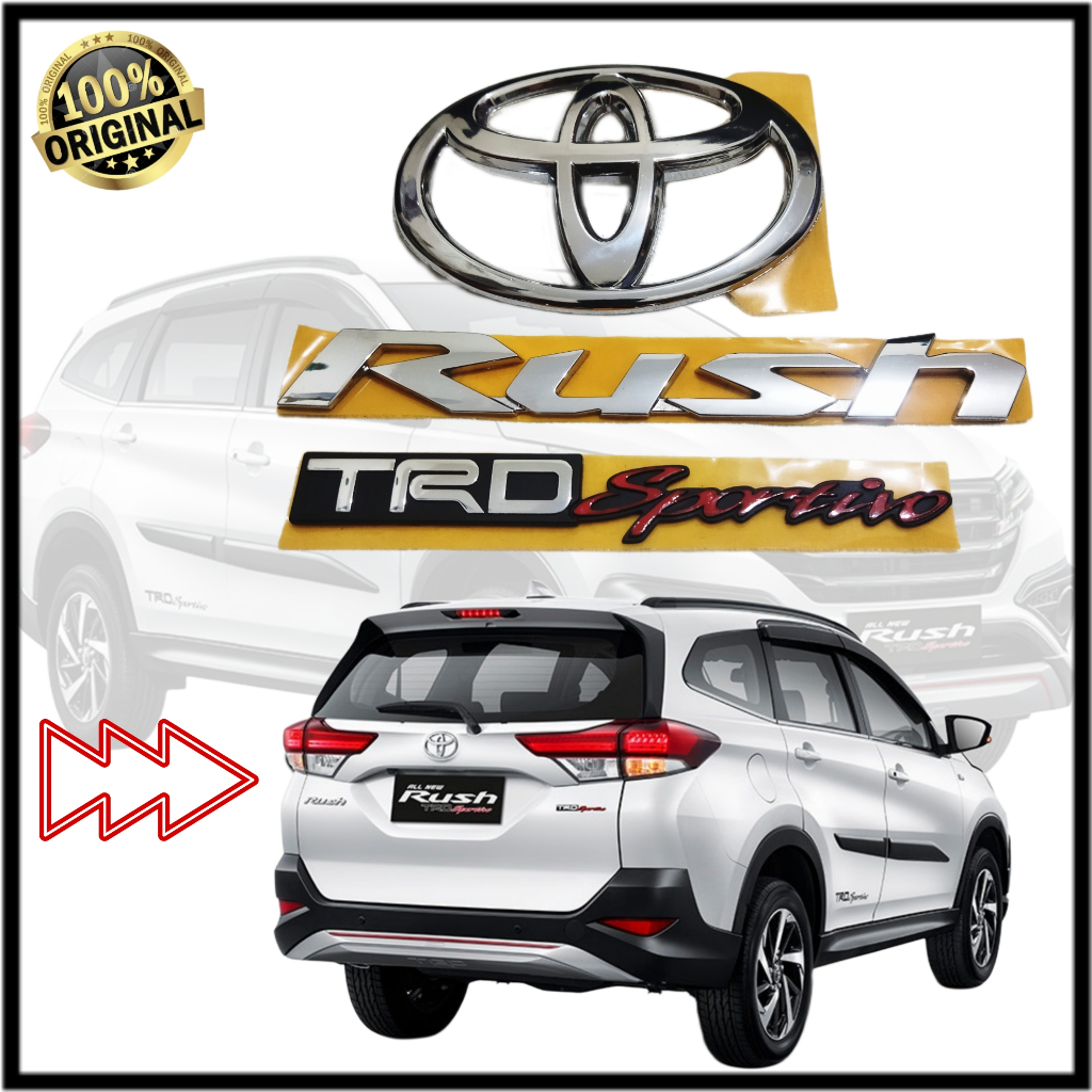 Original Toyota Rush/ Rush TRD Sportivo Rush Emblem/ Toyota Rush Trunk ...