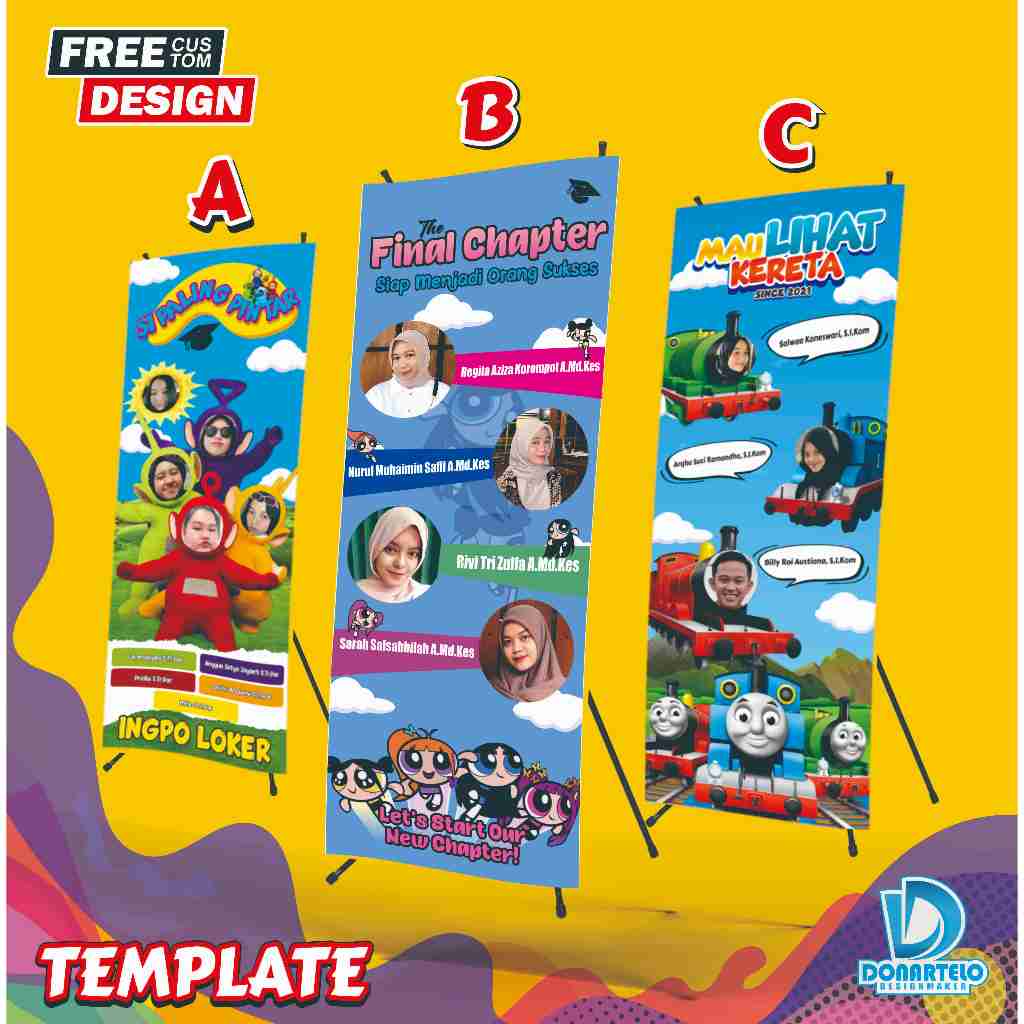 Free Print Design X BANNER 160cm X 60cm 1st Anniversary, GRADUATION ...