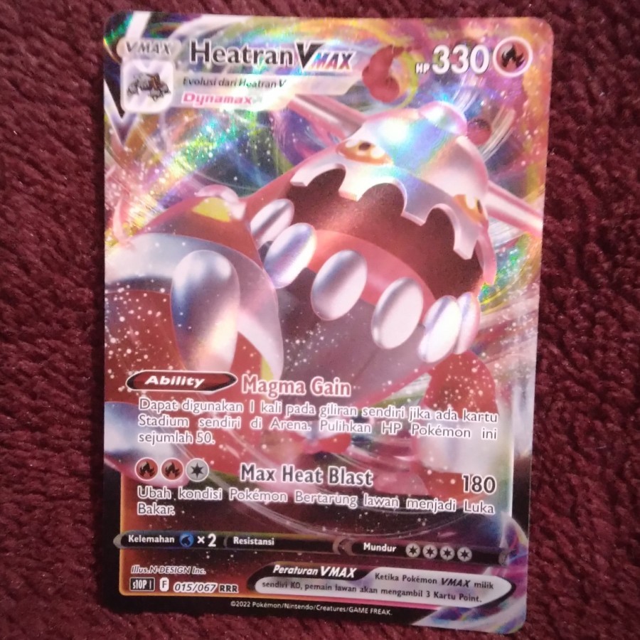 Heatran VMAX v max RRR s10p - Pokemon TCG Indonesia foil holo | Shopee Philippines