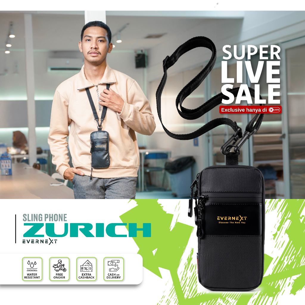 Evernext - Men's Sling Phone Waterproof Neck Hanging Bag Waterproof ...