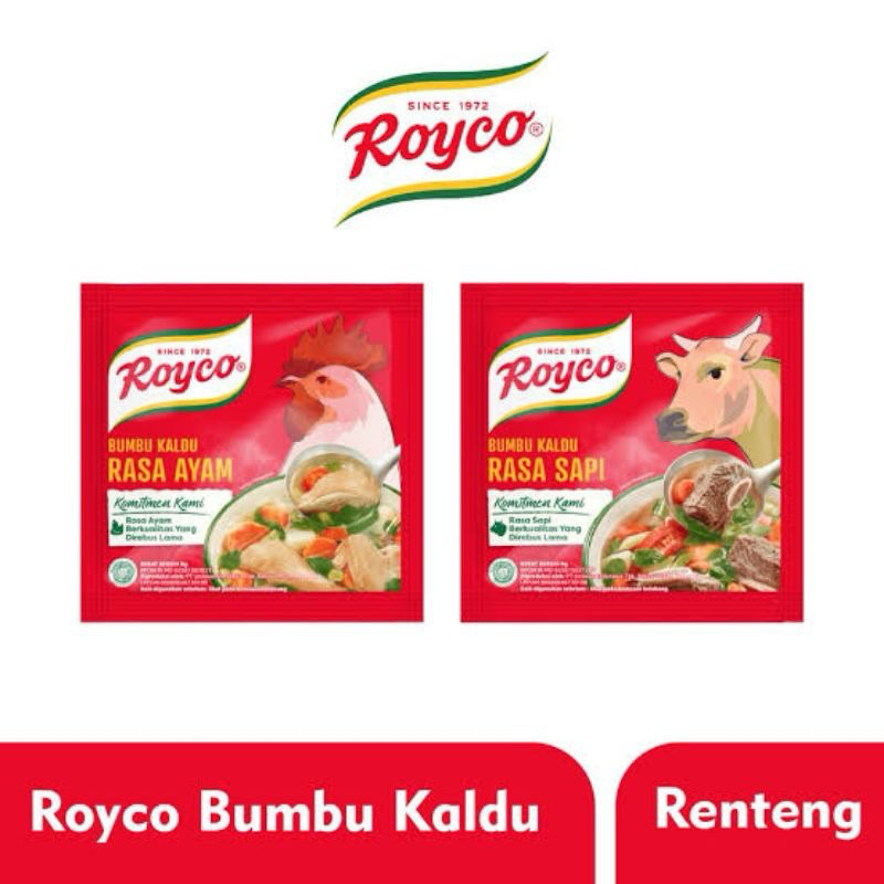 Royco Chicken/Beef Broth Seasoning 8gram x 12pcs (1 pack) | Shopee ...