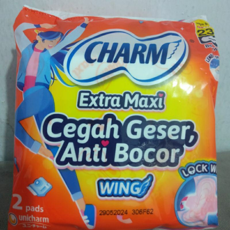 Charm bodyfit pads 23cm extra maxi wings (wings) Contains 2 pads (1 ...