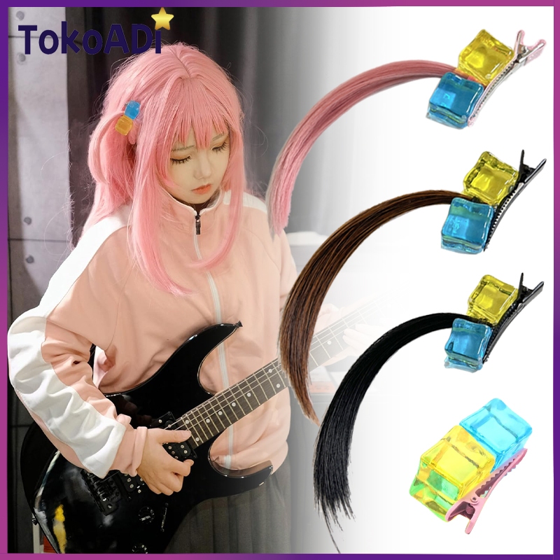 Bocchi The Rock Hitori Gotoh Anime Ice Cube Blue/Yellow Cosplay Hairpin ...
