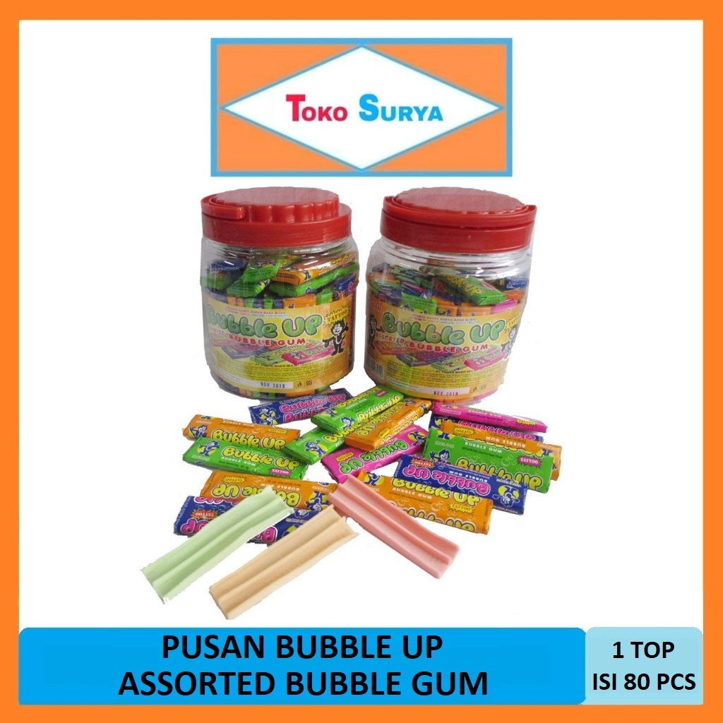 Bubble Up Assorted Bubble Gum Chewing Gum Various Flavors Jar 320 Gr ...