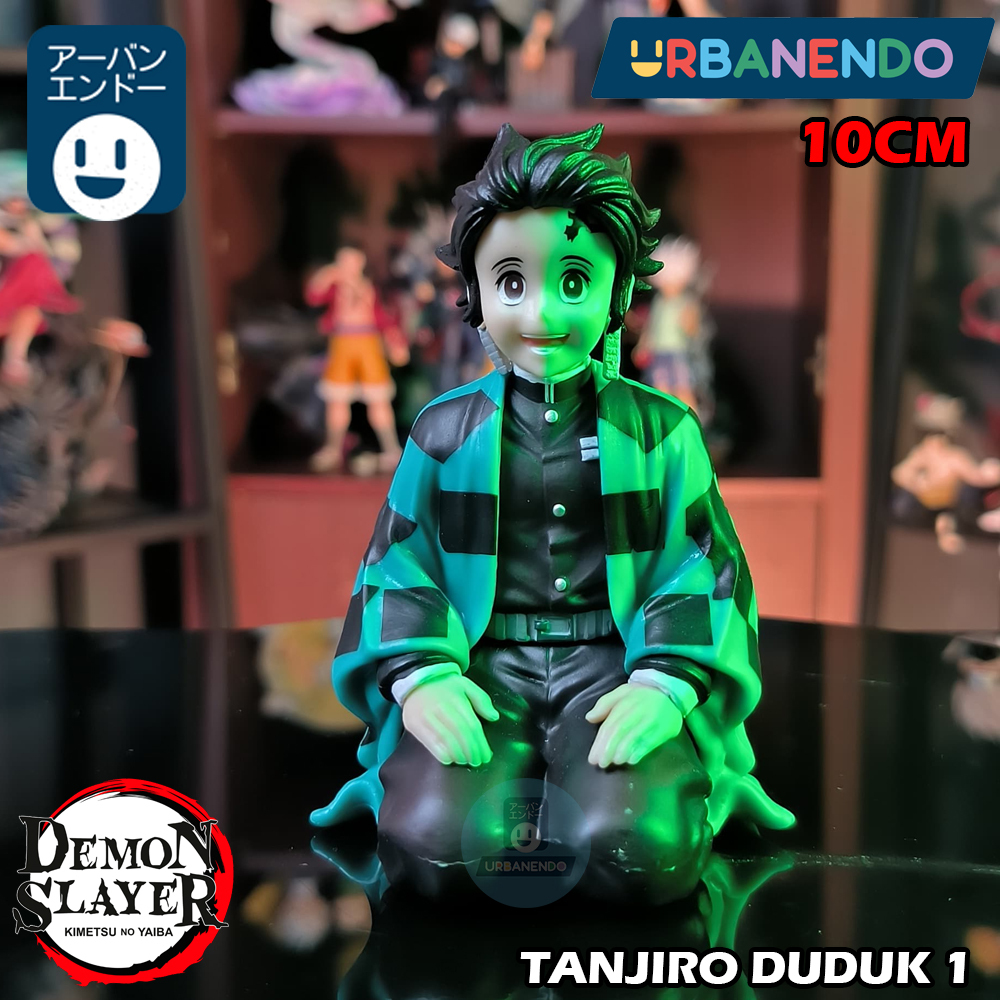 Original 10cm Sitting Demon Slayer Tanjiro Action Figure | Shopee ...