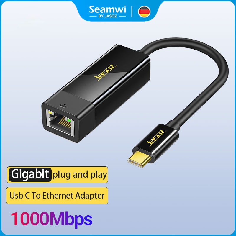 Seamwi Lan Adapter USB Type-C to RJ45 Gigabit Fast Ethernet Network ...