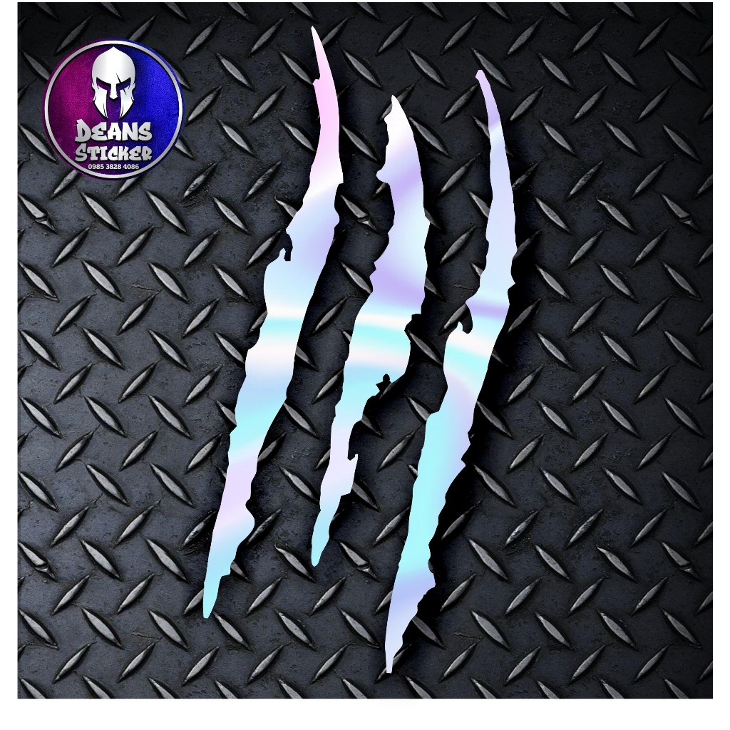 Holographic cutting Reflective Claw sticker | Shopee Philippines