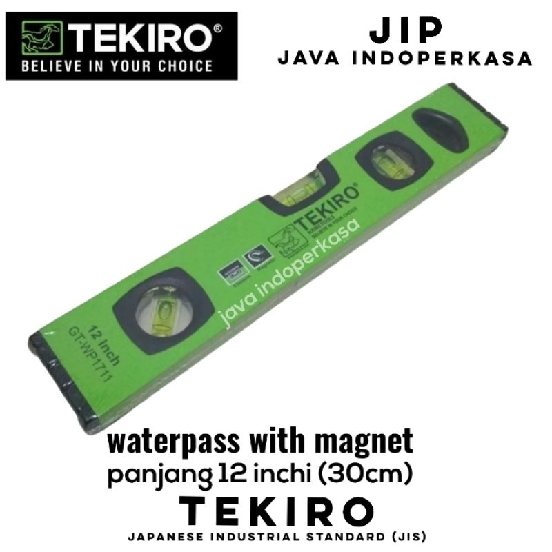12 inch long spirit level TEKIRO GT-WP1711 with magnet / 30 cm water ...