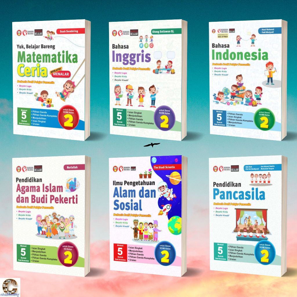 Indonesian/English/IPAS/Pancasila/PAI/Mathematics Books for Elementary ...