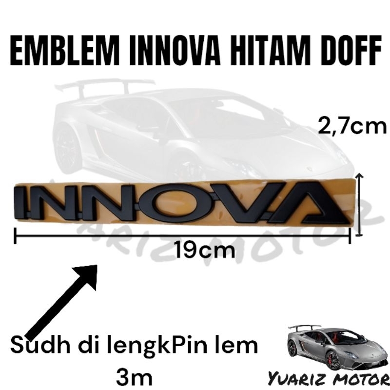 HITAM Innova Writing emblem Black Doff original toyota logo emblem ...