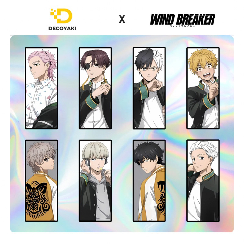 Anime Wind Breaker Slap Hologram Sticker, Anime Wind Breaker Hologram ...
