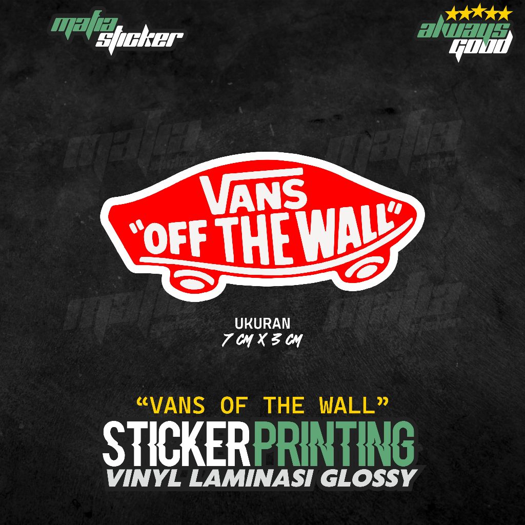 Vans PRINT CUT STICKER/STICKER | Motorcycle HELMET STICKER LAPTOP ...