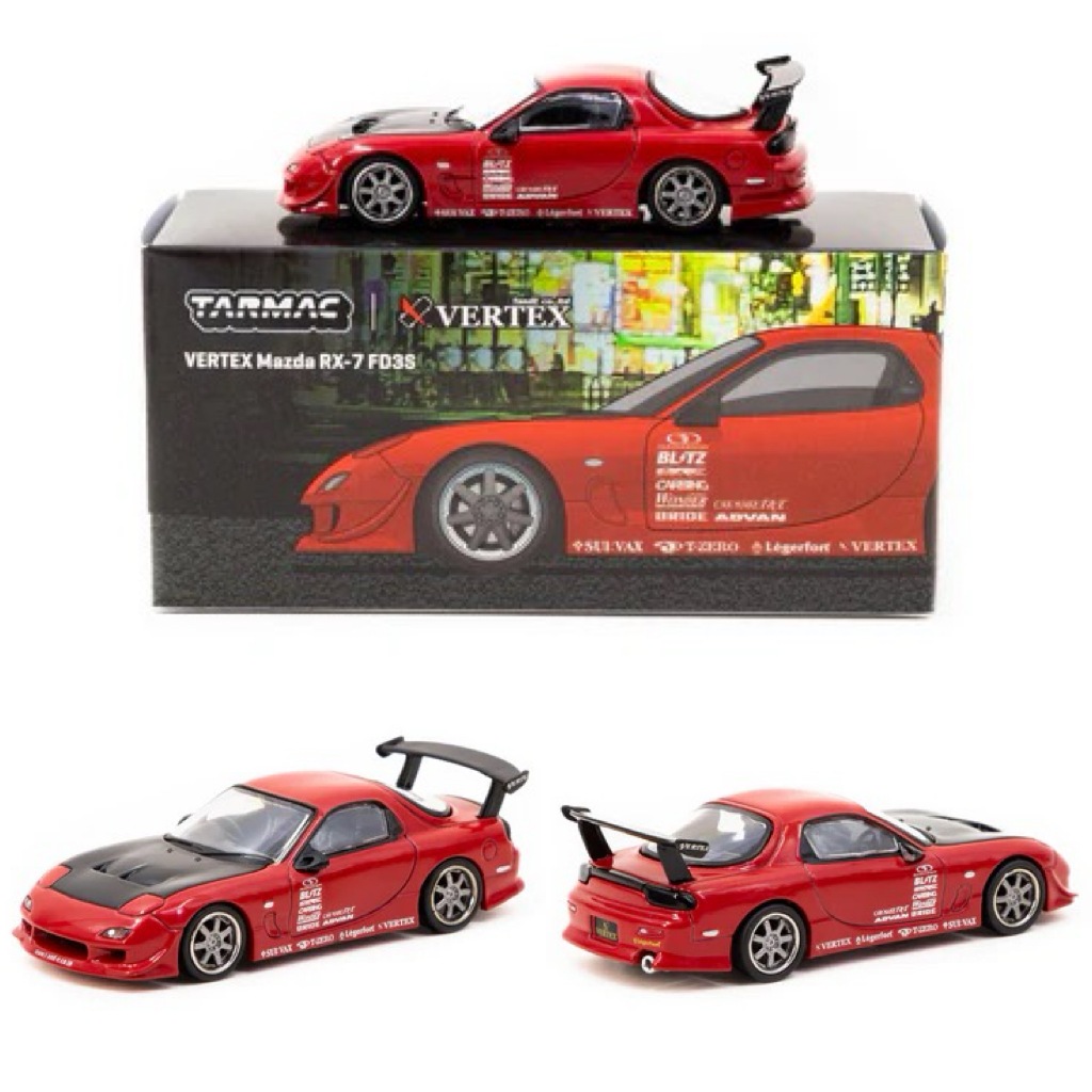 Tarmac Vertex Mazda RX-7 FD3S Red | Shopee Philippines