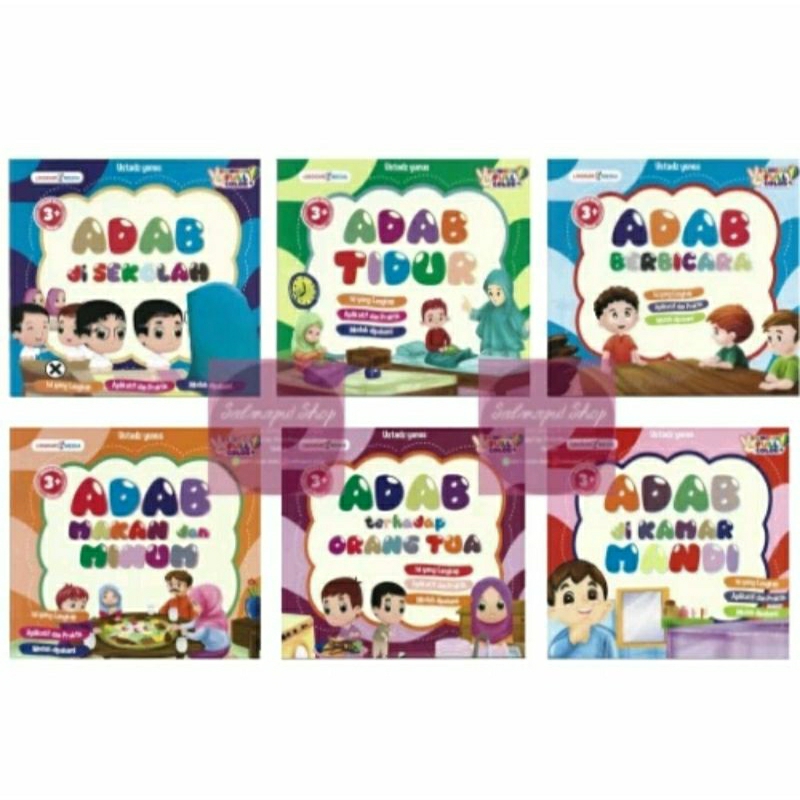 ONE SET - Islamic Illustrated Children's Story Book Adab Series Age 3 Bilingual gets 6 books ...