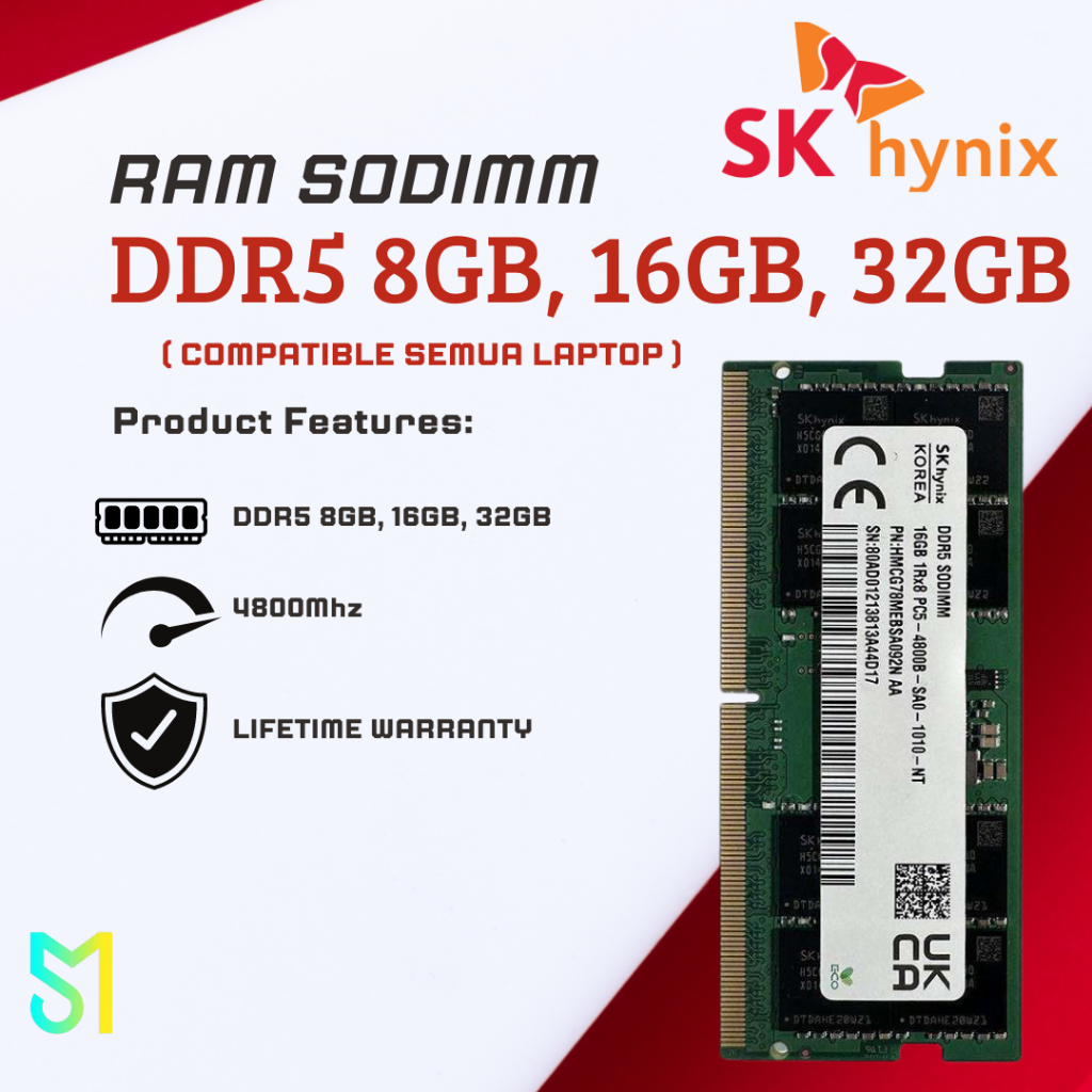 New Sodimm DDR5 32GB 16GB 8GB Laptop Ram Lifestime Warranty | Shopee ...