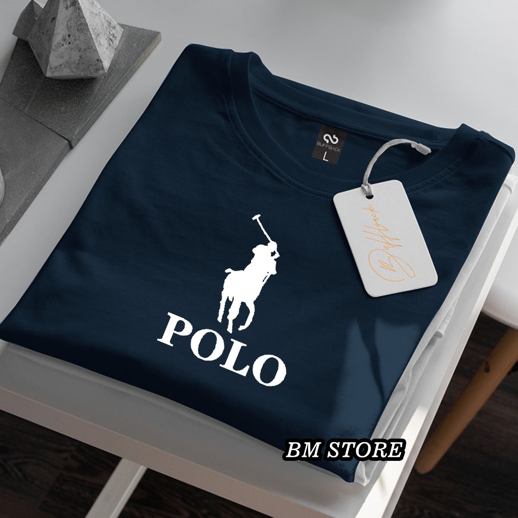 Distro Polo Text White T-Shirt Premium Quality Combed 30s Cotton T ...