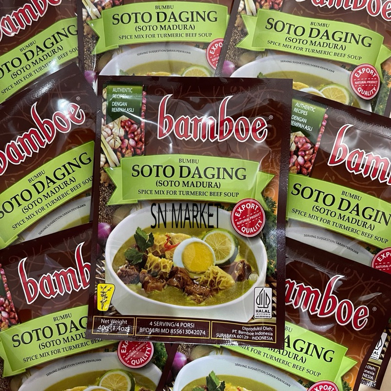 Bamboe Beef Soto Seasoning (Madura) 40 gr | Shopee Philippines