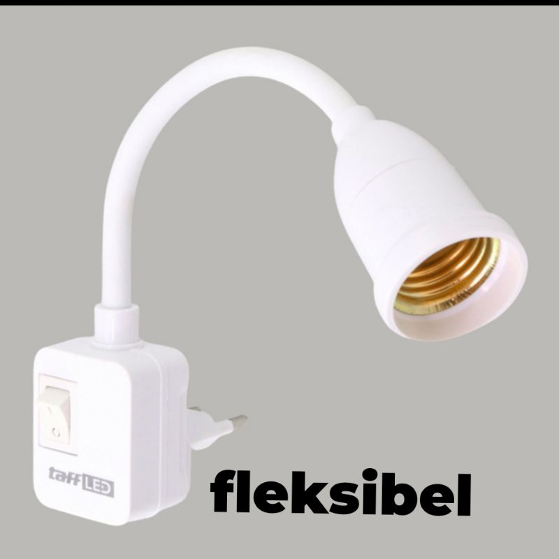 Light Bulb Fittings - LED EU Plug with Switch 220V 25A E27 - White ...