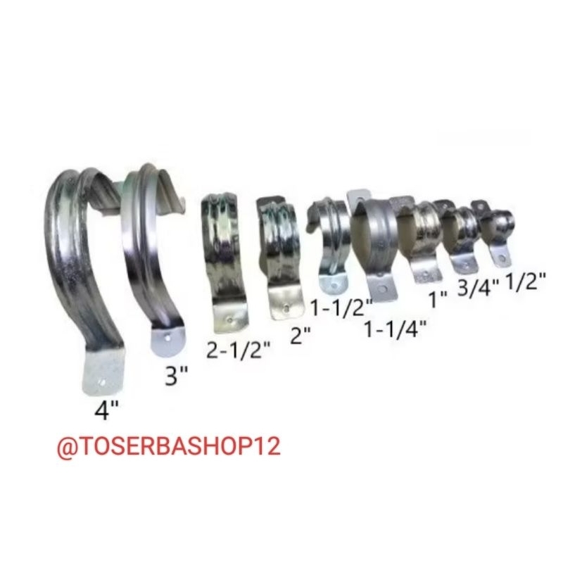 Thick OMEGA clamps / pvc paralon iron pipe clamps uk 1/2-4in | Shopee ...