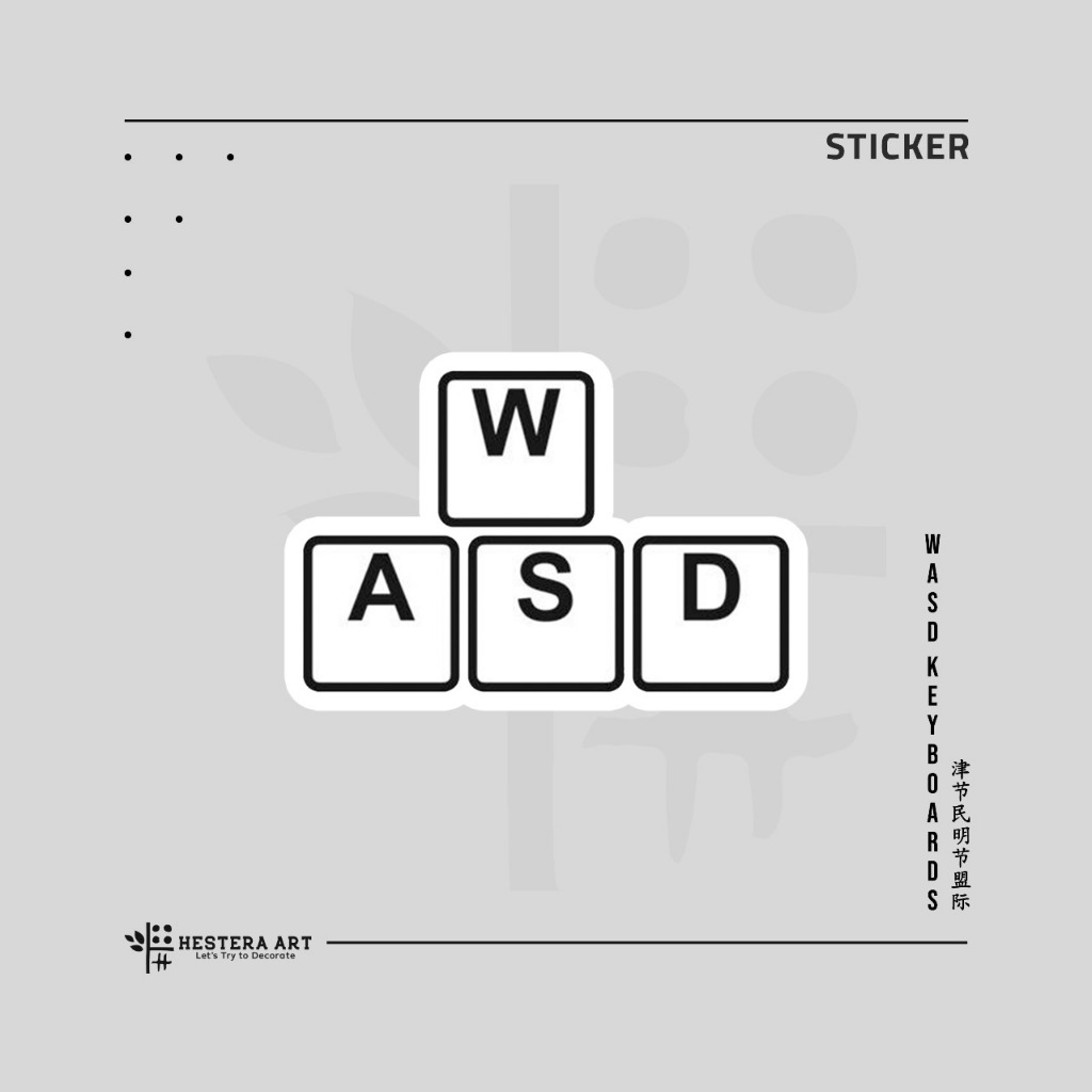 Doff Laminate Viynl Computer Symbol Sticker | Wasd Keyboards Sticker ...
